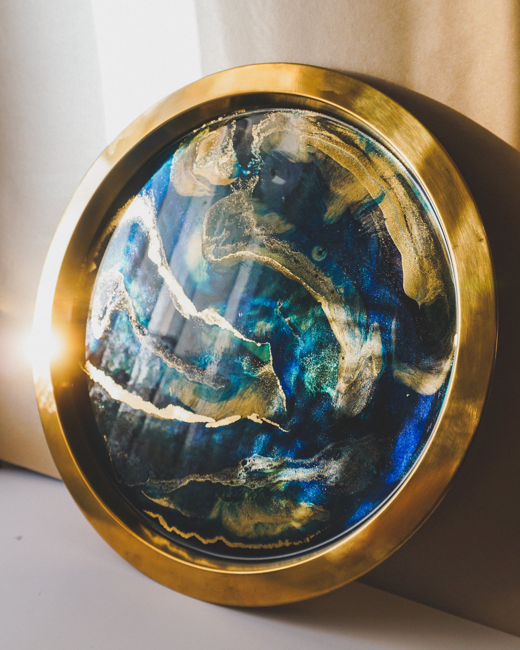 Luxury Handmade Gold Resin Display Tray | Elegant Home & Event Decor ...